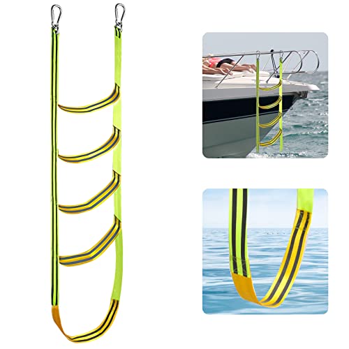 5 Step Boat Rope Ladder, Extra Long Portable Boat Rope Ladder Extension ...