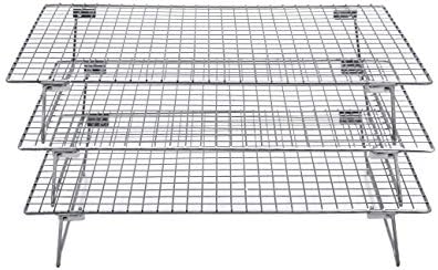 Checkered Chef Stainless Steel Stackable Cooling Racks - 3 Pack ...