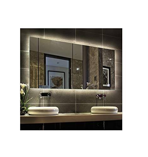 Hans&Alice LED Lighted Rectangular Wall Mounted Mirror 48x30 | Pricepulse