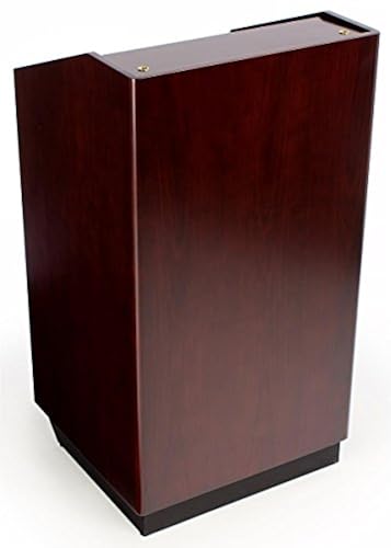 Displays2go Mobile Podium Lectern for Speaking, Tilt-N-Roll Design with ...