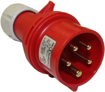 Amazon.com: Interpower 84151303 IEC 60309 High Power Plug, Four Pole ...