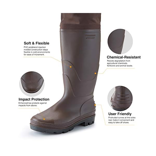 TIDEWE Hip Wader, Lightweight Hip Boot for Men and Women, 2-Ply PVC ...