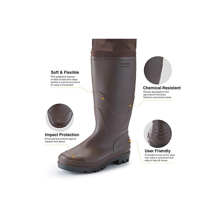 TIDEWE Hip Wader, Lightweight Hip Boot for Men and Women, 2-Ply PVC ...