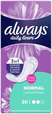 Always Daily Liners Comfort Protect Fresh Scent Normal Pantyliners 20's ...