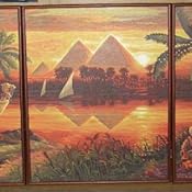 Schipper 9260442 - Malen nach Zahlen - Pyramiden am Nil, 50x80 cm: Amazon.de: Spielzeug