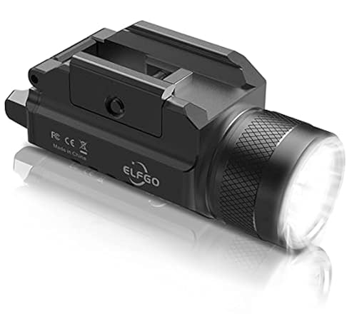 ELFGO Pistol Light 1200 Lumens Tactical Gun Flashlight Rechargeable ...