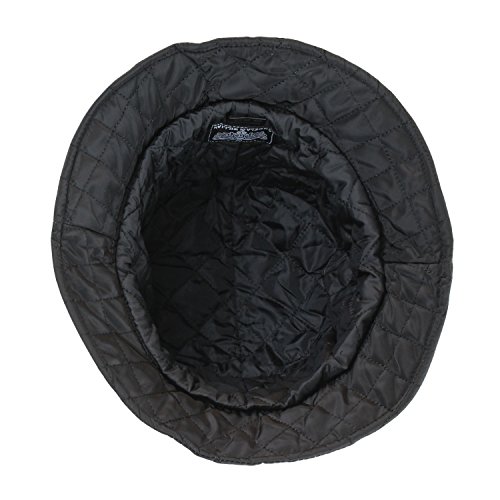 FLH Foldable Water Repellent Quilted Rain Hat w/Adjustable Drawstring ...
