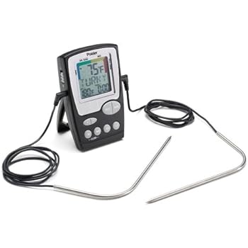 Amazon.com: Polder Dual Probe Cooking Thermometer, Black: Meat ...
