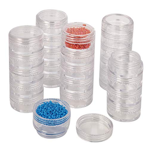 The Beadsmith Personality Case, Clear Plastic Bead Storage Case with 25 ...