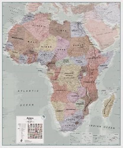 Extra Large Executive Africa Political Wall Map - Laminated in Dubai ...