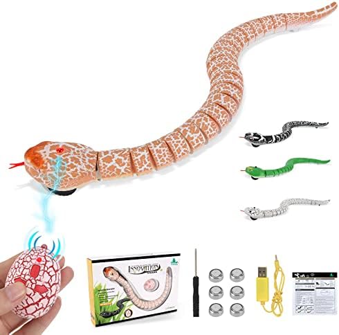 hshdnjee Realistic Remote Control Snake Toy RC&Robot Snake Fast Moving ...
