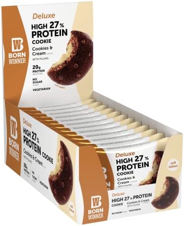 BW Born Winner Deluxe Cookies and Cream filling 12 x 75 g NO SUGARADDED ...