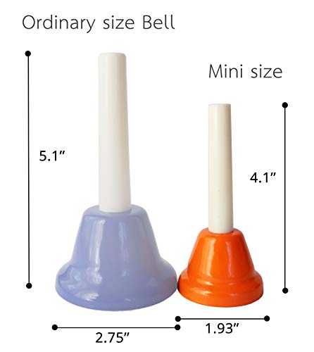 Mini Handbell set 8 Notes - Kids Percussion Musical Bell Toy Arts ...
