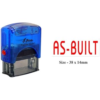 Amazon.com : AS-BUILT Plastic Stamp Clear Print For Office Use Shiny S-842 Self-Inking Stamp ...