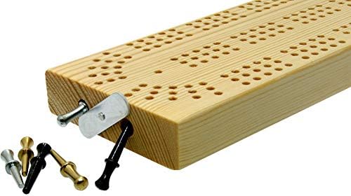 Continuous 3 track wooden British cribbage board – 30cm (12″) – BigaMart