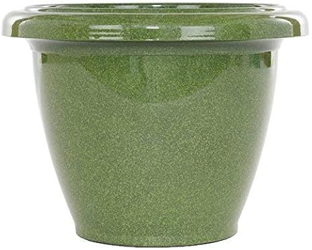 Double Rim Glazed Green Extra Large Plastic Plant Pot Planter - Eco ...