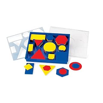 Amazon.com: hand2mind Plastic Attribute Blocks Student Kit, Geometry ...