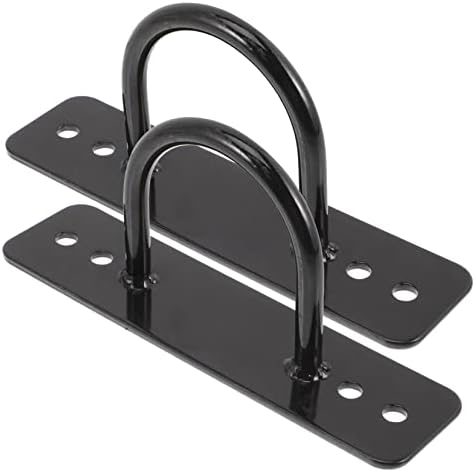 Baluue 2pcs Hook with Screw Yoga Hammock Retainer Holder Black Ceiling ...