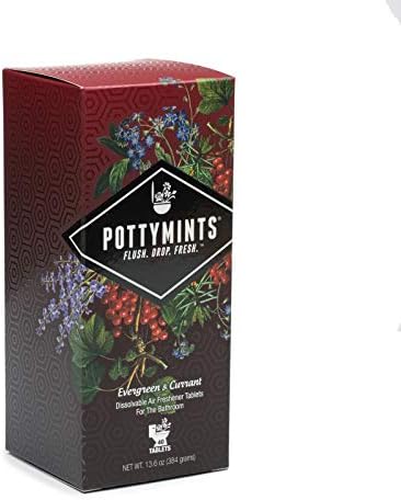 سعر POTTY MINTS Dissolvable Air Freshener Toilet Tablets, Evergreen & Currant, 40 Count Box ...