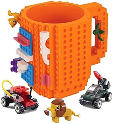 Versatile Build-on Brick Mug,Fun Coffee Mugs Compatible with Lego DIY ...