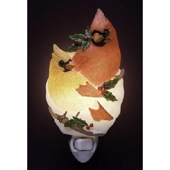 Stained Glass Red Cardinal Bird Night Light - - Amazon.com