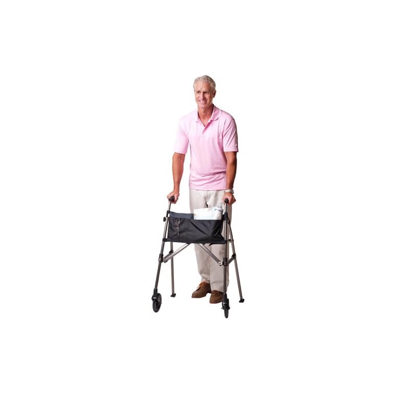 Standers Ez Fold N’ Go Height Adjustable Lightweight Travel Walker ...