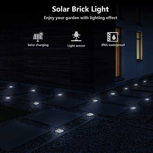 Solar Brick Lights Solar Pathway Light Outdoor Waterproof Paver Lights ...