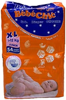 BEBE CHIC BABY DIAPERS, XL, 12 KG AND ABOVE, 54PCS. price in UAE ...