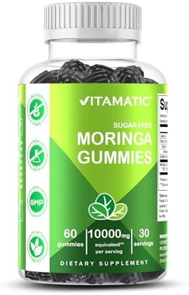 Vitamatic Sugar-Free Moringa Gummies - 10,000 mg Equivalent Per Serving ...