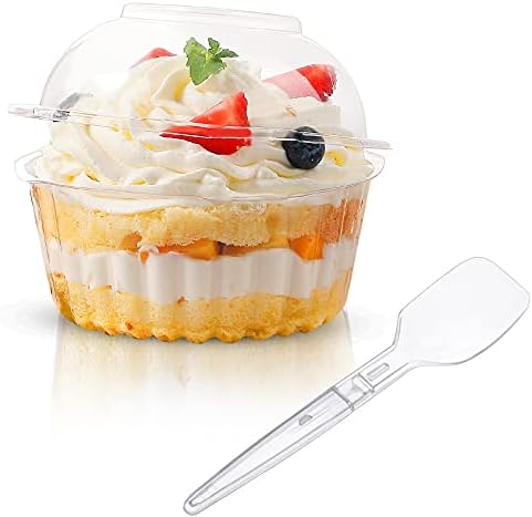 Clear Plastic Individual Cupcake Container 40 Pieces Single Stackable ...