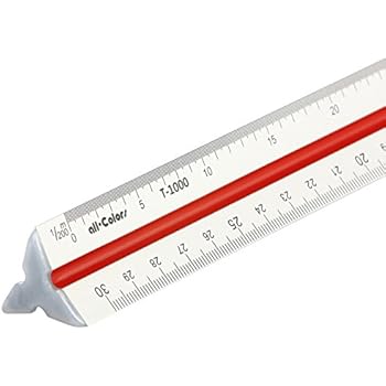 Amazon.com : Triangular Engineer Scale Ruler - Professional 30cm METRIC ...