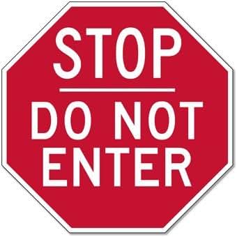 Do Not Enter STOP Sign - 24x24: Industrial Warning Signs: Amazon.com ...