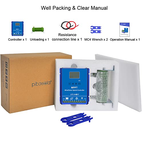 PIKASOLA 1400W Off Grid with Unloader Hybrid Wind Solar Controller Auto ...