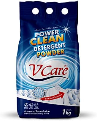 V Care Power Clean Laundry Detergent Powder - Effortless Stain Removal ...