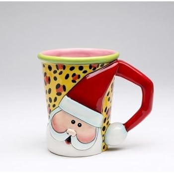 Amazon.com | Cosmos 10934 Gifts Santa's Village Covered Ceramic Mug, 6 ...