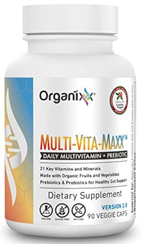 Organixx Multi-Vita-Maxx Whole Food Multivitamin Vegan Fermented ...