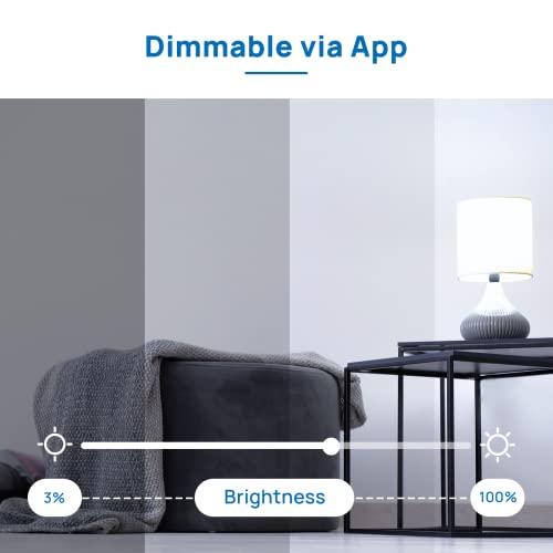 Linkind Smart WiFi Light Bulb 2.4G (Not 5G), 60W Equivalent LED Bulb ...