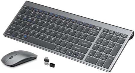 Necomi Rechargeable Keyboard and Mouse Wireless,USB A & Type C Receiver ...