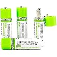 Amazon.com: EasyPower USB AA Rechargeable Batteries (4 Pack) - 1.2V / 1450 mAh Long Lasting ...