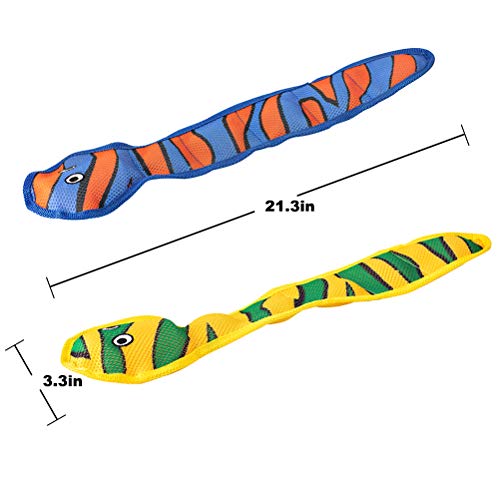 SCENEREAL Dog Water Pool Toys - 2 Pack Float Snakes, Interactive Chew ...