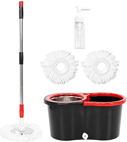 Spin Mop and Bucket with Wringer Set, Easy Wring Mop for Floor Cleaning ...