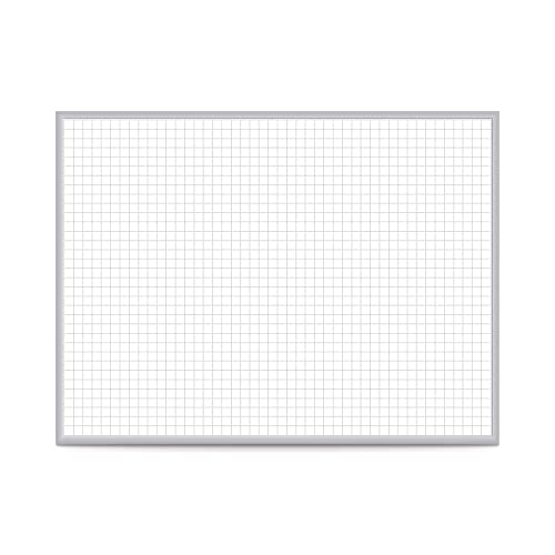 Ghent Grid 4' X 8' Whiteboard, Aluminum Frame, 1" Grid Squares ...