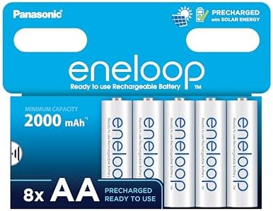 eneloop, AA/Mignon, Rechargeable Battery, Pack of 8, Capacity of 2000 ...