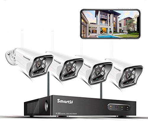 SmartSF 8CH 1080P NVR Wireless Surveillance Camera Security System,4Pcs ...