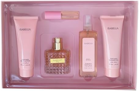 ISABELLA Gift Set for Women - 5 Pcs Body Lotion 110ml + Perfume 100ml ...