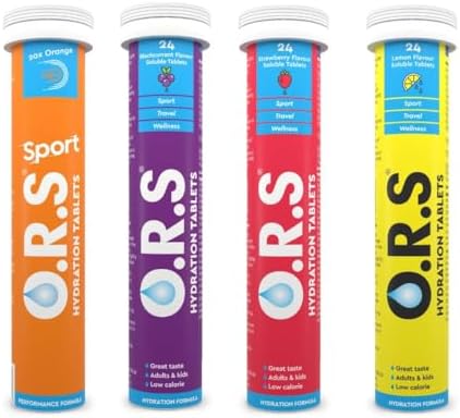 O.R.S Hydration Tablets With Electrolytes, Lemon, Blackcurrant ...