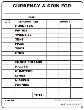 Amazon.com : Discount Office Source Currency and Coin Record Forms ...