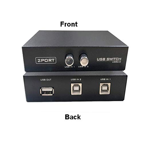 Amazon.com: Kentek USB Type A to B 2 Way Manual Data Switch Box Push ...