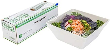 Clear Plastic Food Service Food Wrap - BPA-Free - Microwave-Safe - 12 x ...