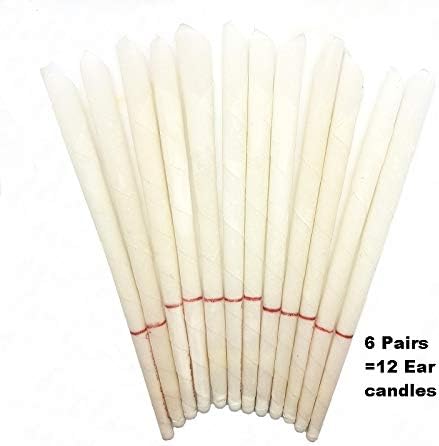 Hopi Ear Candles Natural Ear Candles 12 Pack (6 pairs) Beeswax Ear ...